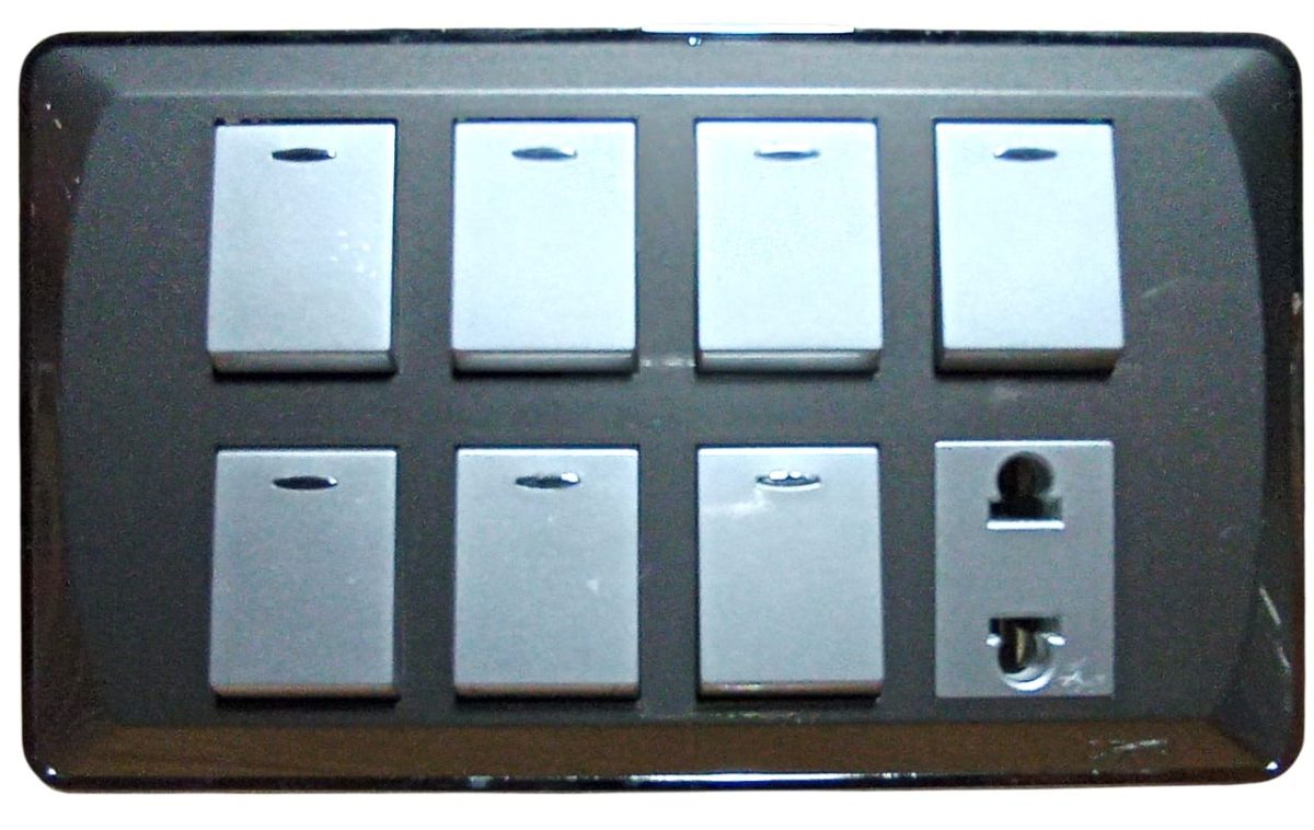 Lear Blesso Multi Colour 7-Switch + 1-Socket – Bin Adam Electric